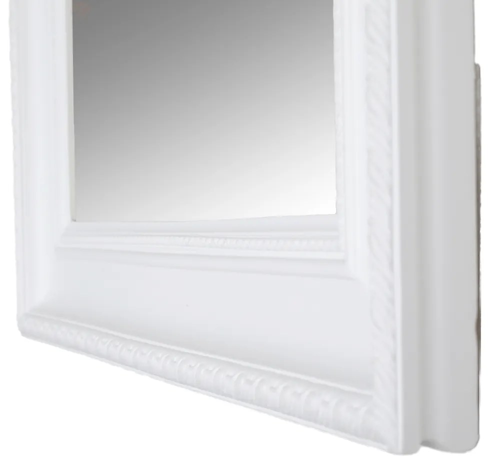 Zrcadlo, dřevěný rám bílé barvy, MALKIA TYP 2
