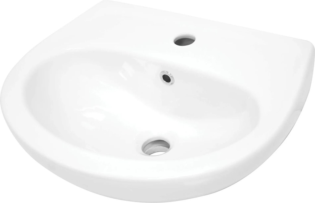 Deante Jasmin, nástěnné keramické umyvadlo 457x364x169 mm, bílá lesklá, DEA-CDJ_6U4W