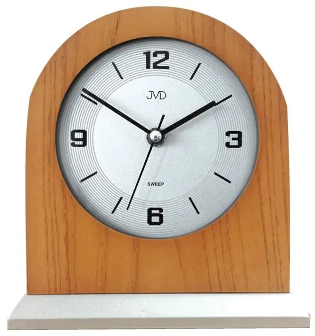 JVD Dřevěné netikající tiché stolní retro hodiny JVD HS24012/11