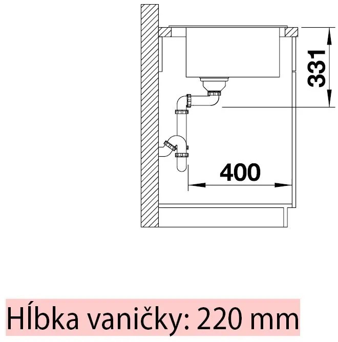 Blanco Pleon 6, silgranitový dřez 615x510x220 mm, 1-komorový, tmavě hnědá, BLA-521688