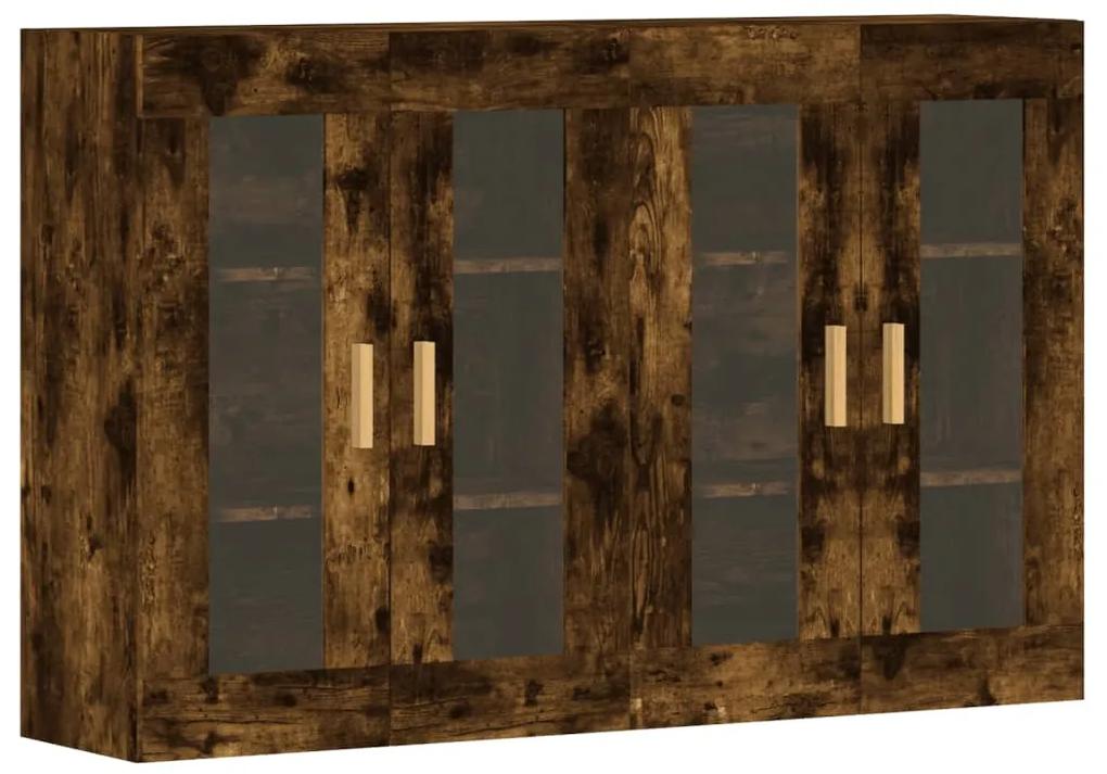 Nástěnné skříňky 2 ks kouřový dub kompozitní dřevo,  3197902