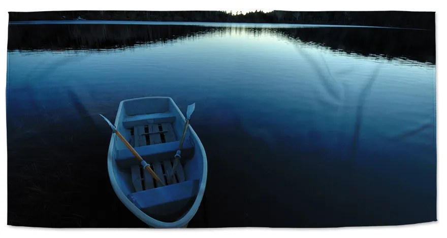 Ručník SABLIO - Loďka na jezeře 50x100 cm