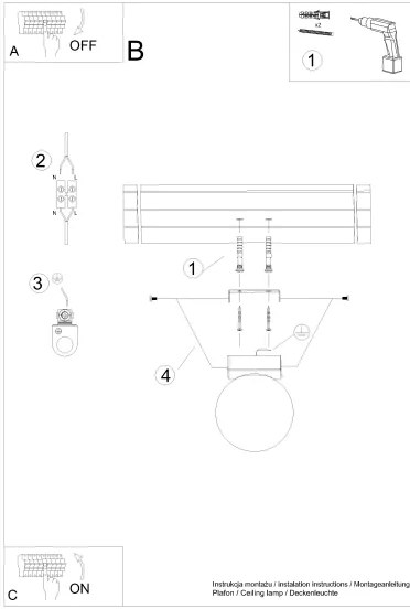 Sollux SL.1151 - Stropní svítidlo YOLI 1xG9/12W/230V černá