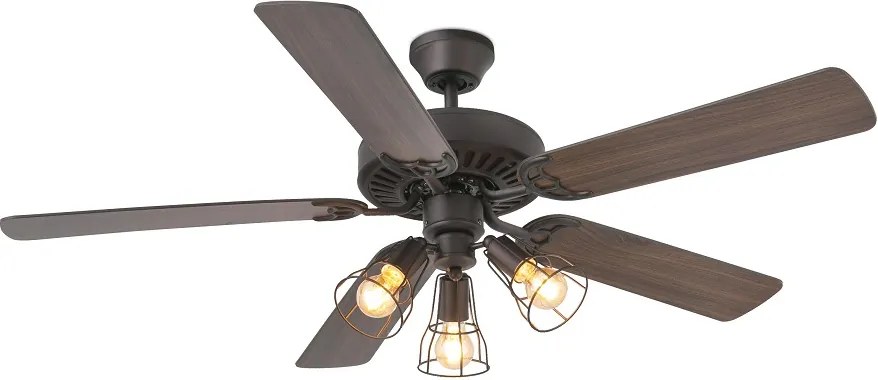 FARO ALOHA 33710 52“ tmavě hnědá/ořech/tmavý ořech Reverzní stropní ventilátor