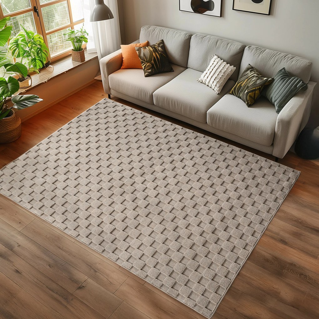 Ayyildiz, Kusový koberec Helix 2203 beige, 160x230, béžová, chodba / předsíň