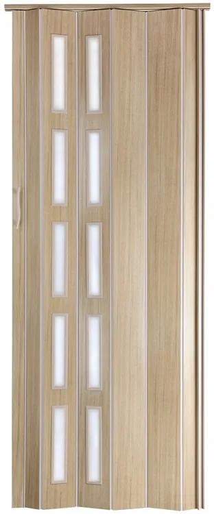 STANDOM - STANDOM Shrnovací dveře prosklené ST5 Jasan, 109 cm
