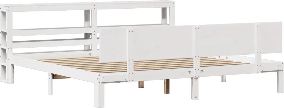 Rám postele s čelem bez matrace bílý 200x200 cm 3306095