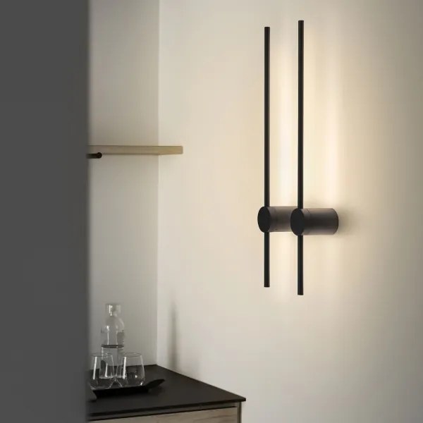 Ideal Lux - LED Nástěnné svítidlo ESSENCE LED/12W/230V 2700K 70 cm CRI 90 černá