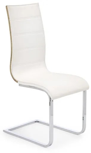 Jídelní židle K104, 42x99x58, bílá/sonoma