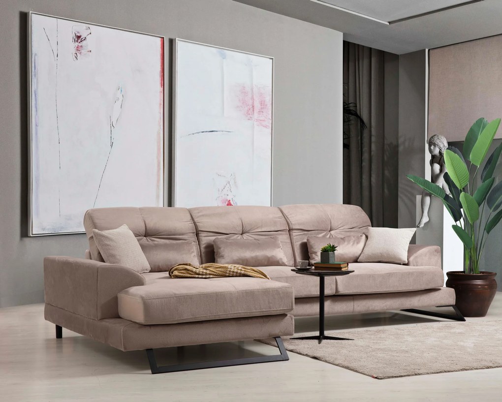 Atelier del Sofa Rohová sedací souprava Frido Corner Left (Chl+3R) - Beige, Béžová