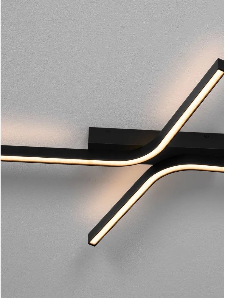 Matně černé hliníkové LED stmívatelné stropní svítidlo 50x100 cm Akro – Nova Luce