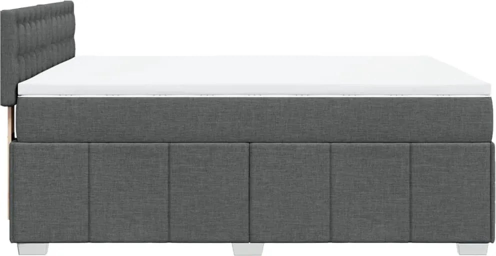 Box spring postel s matrací tmavě šedá 140x200 cm textil 3287106