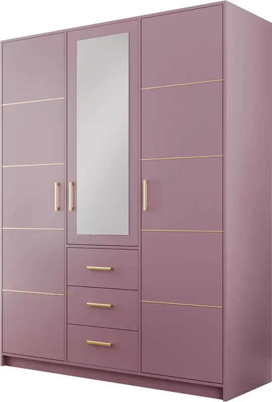 STO Šatní skříň BALI II D3 147 cm Barva: Zelená