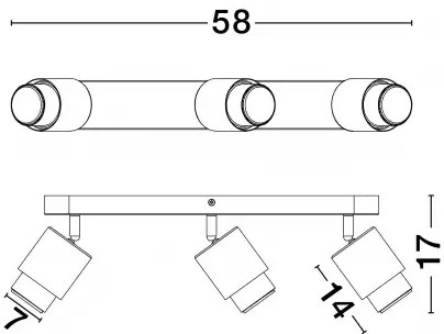 LED bílé moderní stropní svítidlo Ison 2