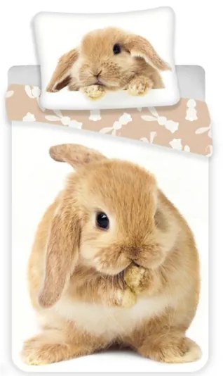 Jerry Fabrics Povlečení fototisk Bunny brown 140x200, 70x90 cm