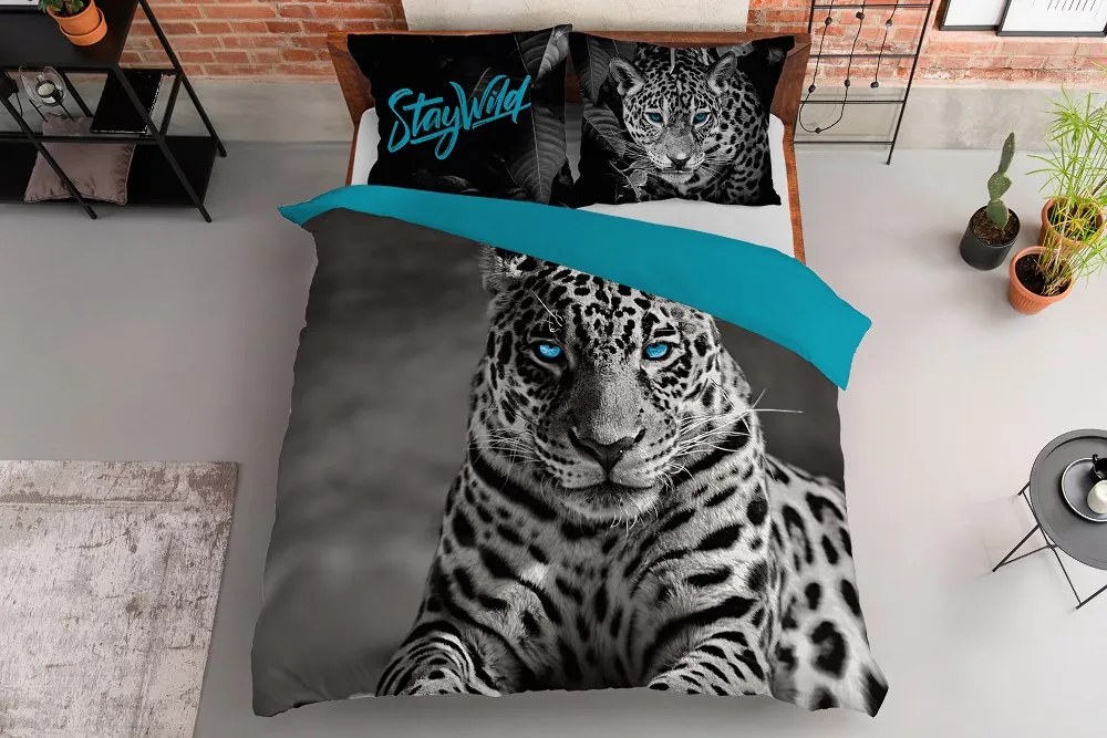 Detexpol Bavlněné povlečení 220x200 gepard 3737 A 2 povlaky na polštář 70x80 Holland Natura 69