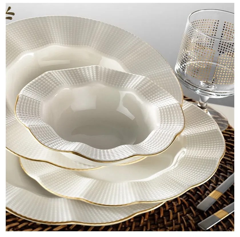 Porcelánová jídelní sada 24 ks pro 6 osob Waves – Kütahya Porselen