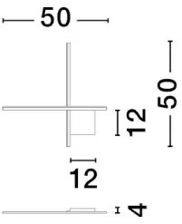 Designové nástěnné svítidlo Cross 50 černá