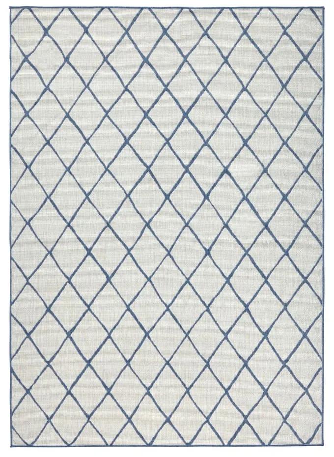 Modro-krémový venkovní koberec NORTHRUGS Malaga, 80 x 150 cm