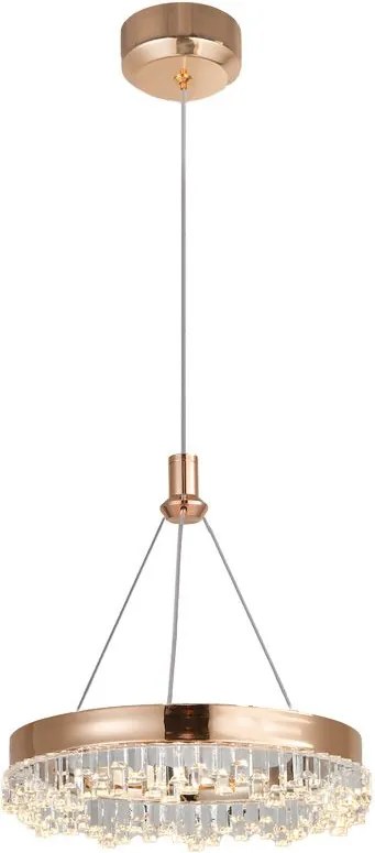 Toolight Toolight, závěsné LED svítidlo 20cm, 12W, 3000K, LHJ097-CP, růžové zlato, OSW-60042
