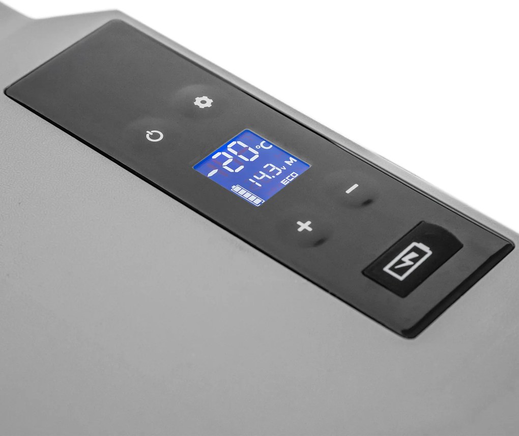 HOMCOM Autochladnička 50L elektrická autochladnička s kompresorem pro kempování a cestování 12/24V DC a 110-240V AC v šedé barvě |