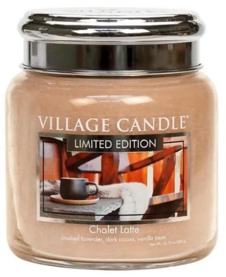 Vonná svíčka Village Candle, Mléčná chata - Chalet Latte, střední - 390g/105 hodin