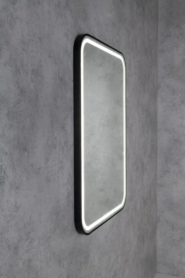 Sapho Sapho, CETIS zrcadlo s LED osvětlením 60x80cm, černá mat, CT080