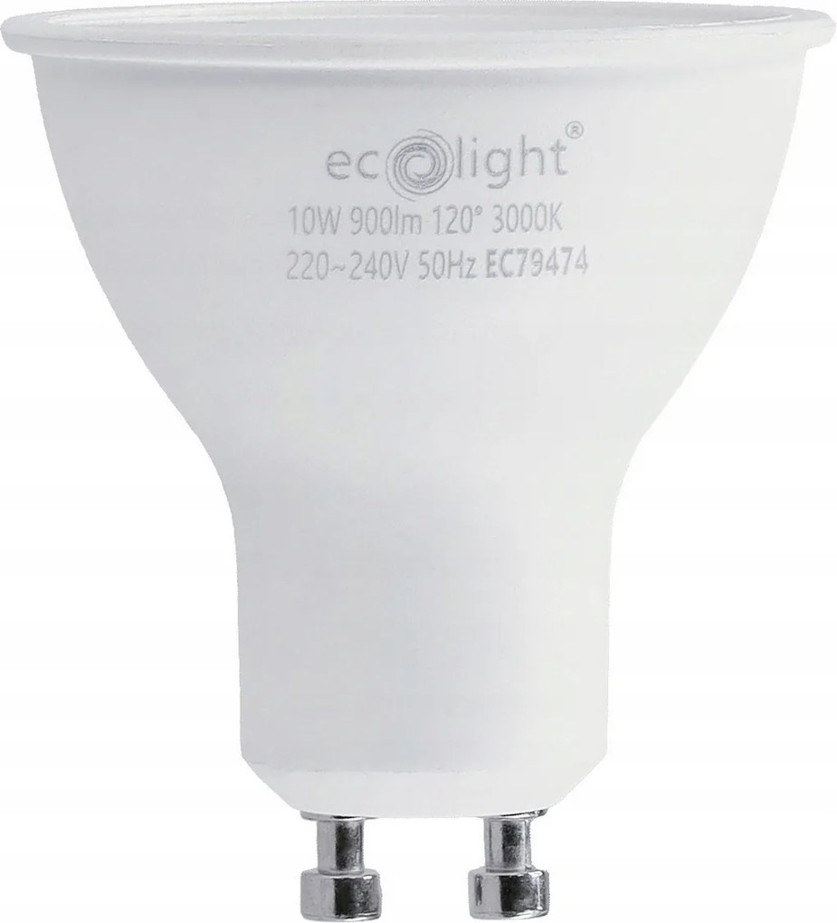 ECOLIGHT LED žárovka GU10 - 10W - 900lm - teplá bílá