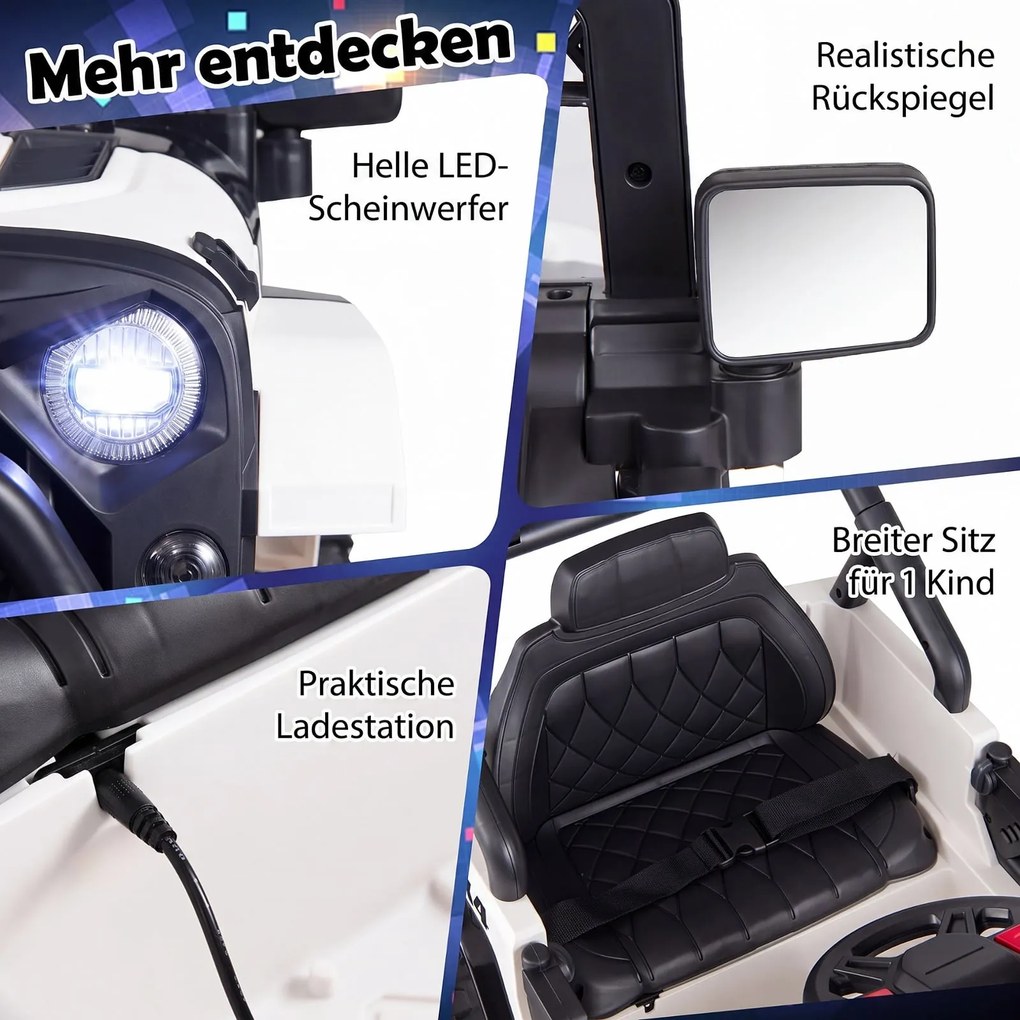 Costway Dětské elektrické autíčko 12 V dětské auto s 2 jízdními