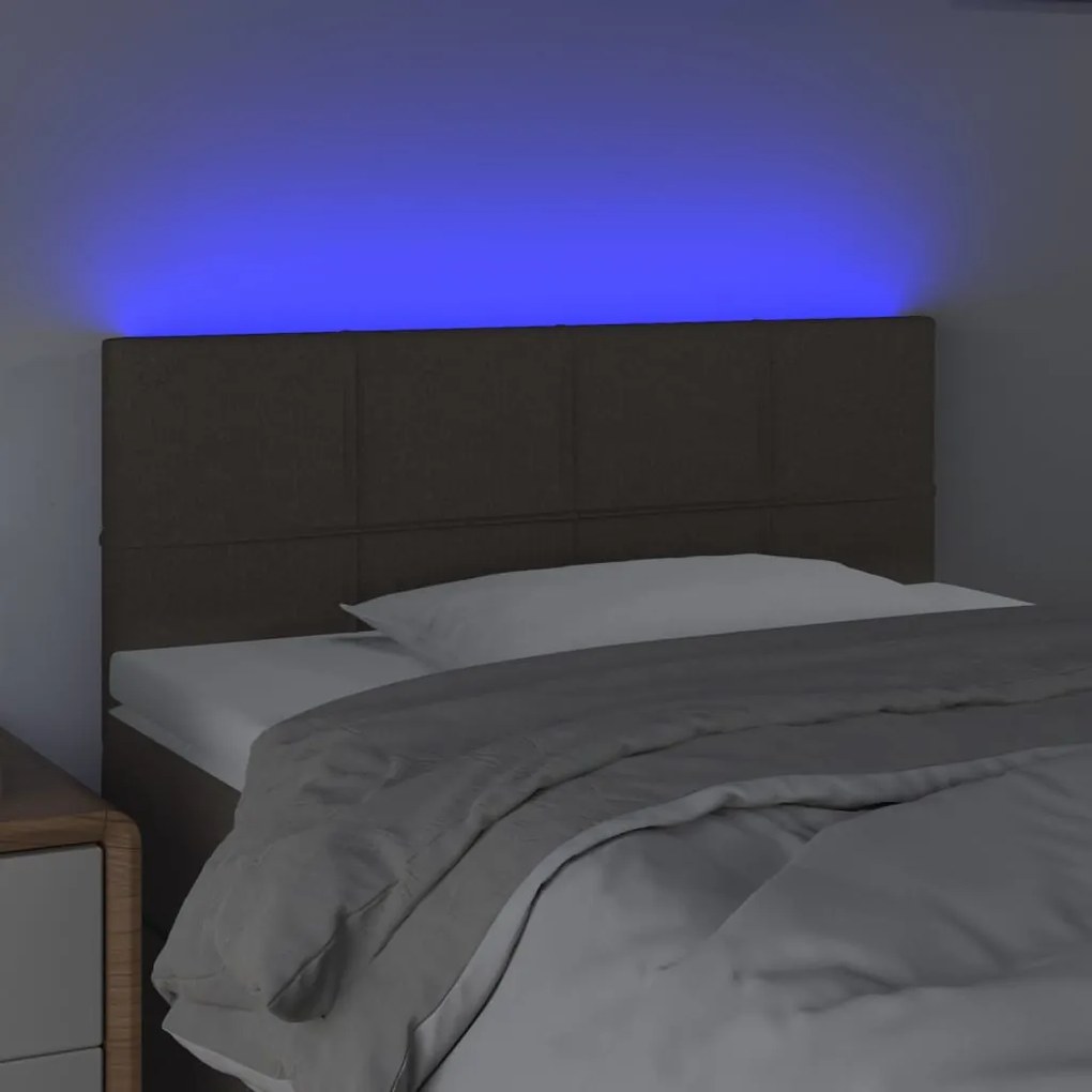 Čelo postele s LED taupe 80 x 5 x 78/88 cm textil 3121590
