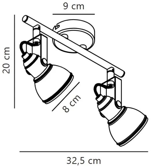 Nordlux - Bodové svítidlo ASLAK 2xGU10/35W/230V bílá