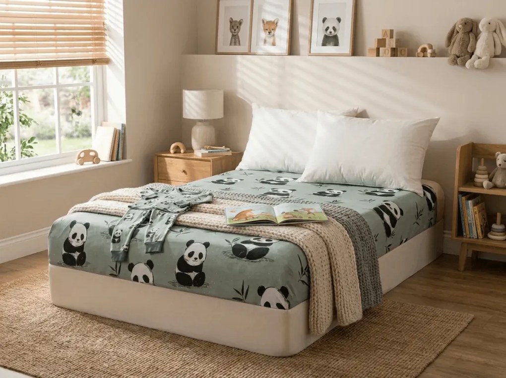 Prostěradlo z mikrovlákna PANDA RELAX mentolové 90x200 cm
