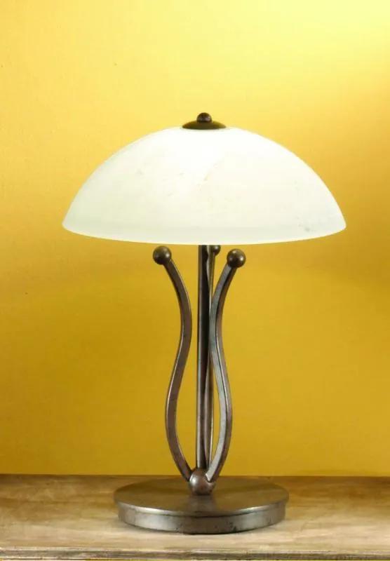 Fabas 2498-30-171 Devon, stolní lampa v klasickém stylu, 1x60W, tmavá rez, 50cm