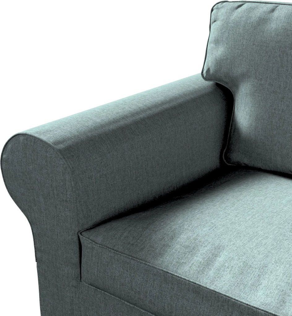 Potah na pohovku IKEA  Ektorp 3-místná, rozkládací STARÝ MODEL PIXBO barva modrá látka pletený vzor