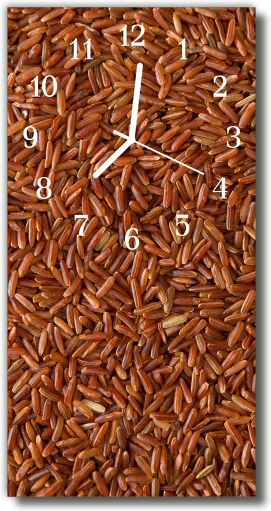 Skleněné hodiny vertikální  Hnědá rýžová kuchyně