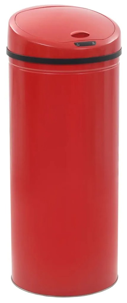 50719 vidaXL Senzorový odpadkový koš 62 l červený