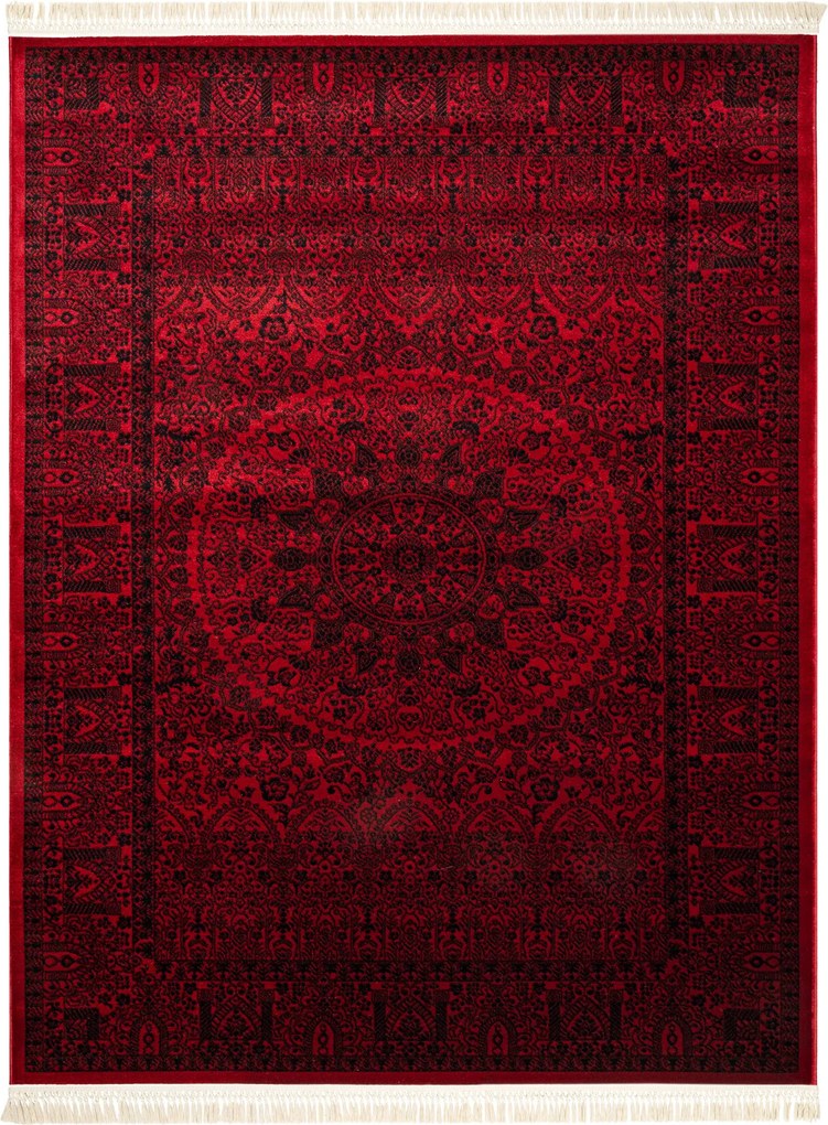 Dywany Łuszczów, Kusový koberec Orient 6039 vínový, 300x400, červená, kancelář