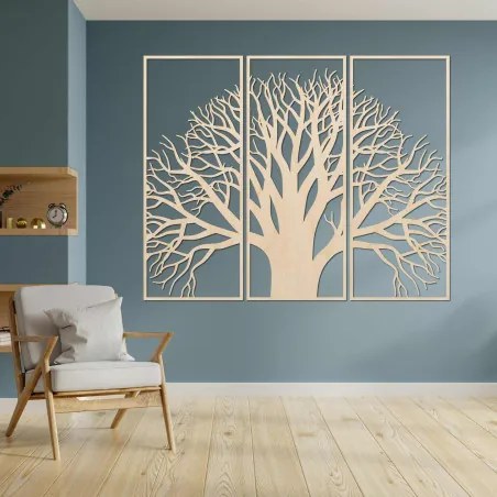 Třídílný Strom života – Dřevěná dekorace plná harmonie I SENTOP PR0190 3 pieces