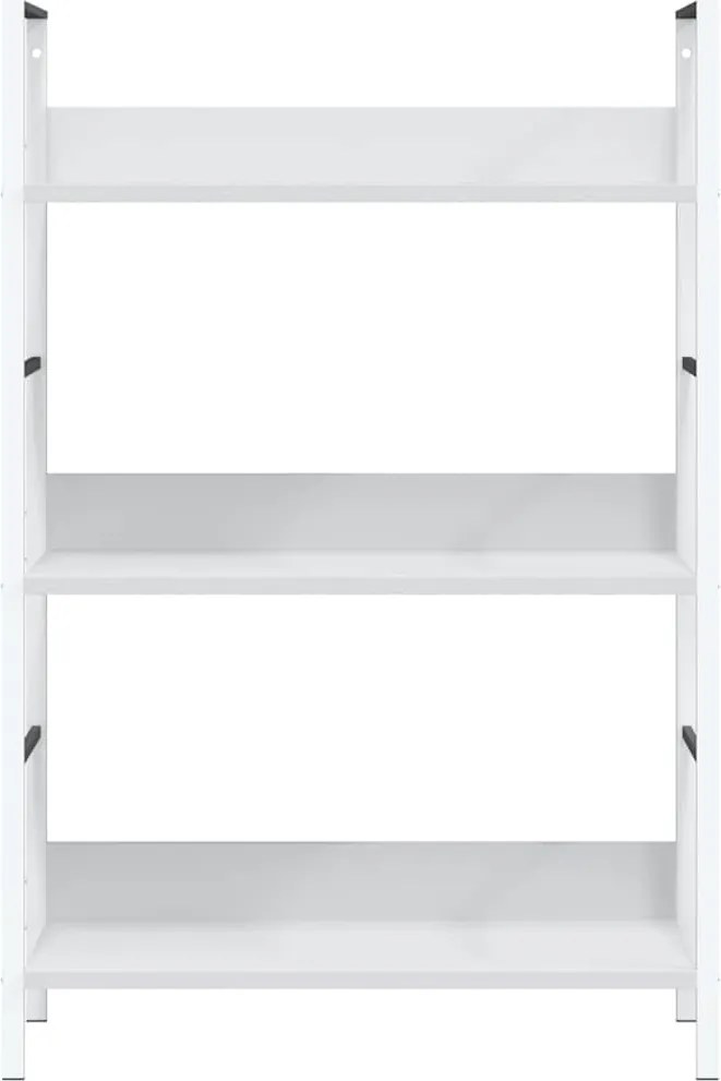 Knihovna se 3 policemi bílá 60x27,6x90,5 cm kompozitní dřevo 288220