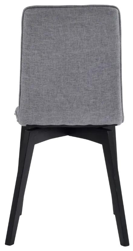 OnaDnes -20% Světle šedá látková jídelní židle ROWICO GRACY s černou podnoží