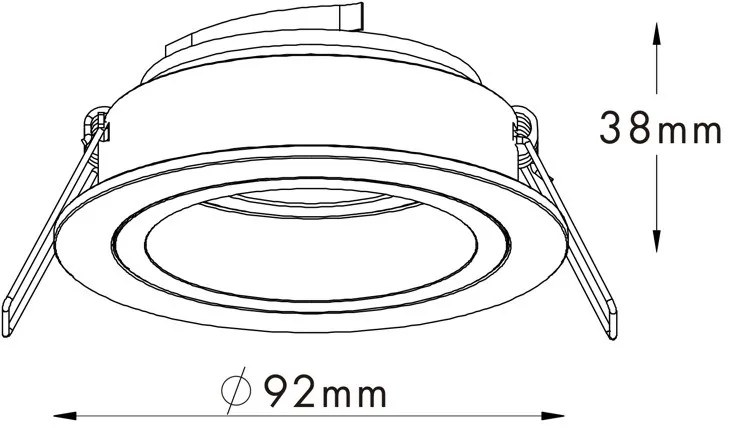 LED zápustné svítidlo Chuck DL 92702 černozlaté Zuma Line