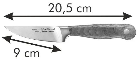 TESCOMA Nůž univerzální FEELWOOD 9 cm