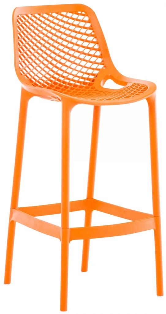 Plastová barová židle DS10778434 - Oranžová