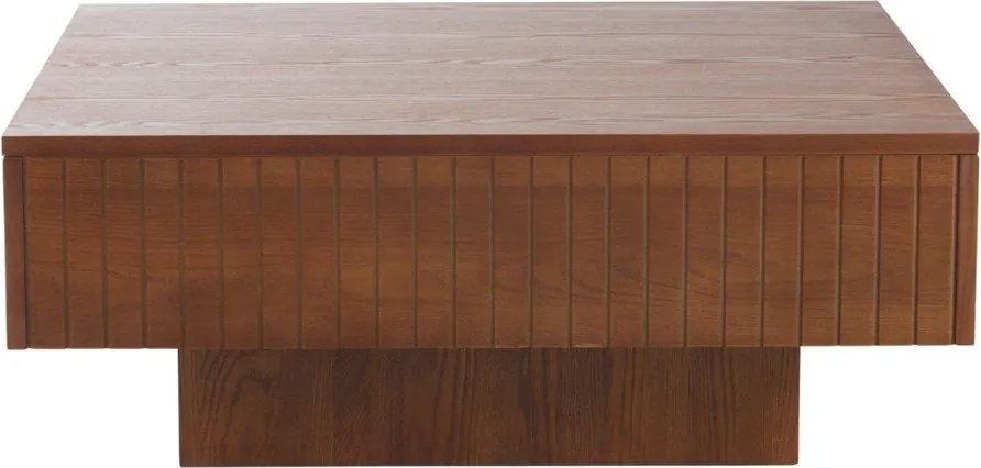 Tmavě hnědý konferenční stolek z MDF 90x90 cm Furuvik – Jotex