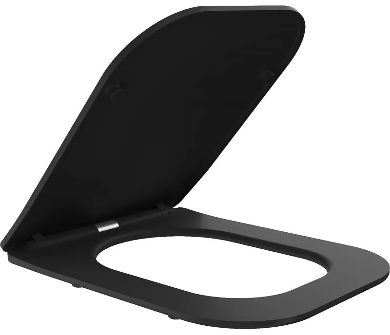 Mexen - WC sedátko SLIM DUROPLAST na wc mísu TEO černé (0801), soft-close, 39060185