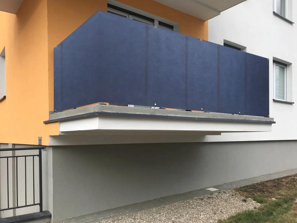 Balkonová zástěna OSLO modrá, výška 110 cm, šířka různé rozměry MyBestHome Rozměr: 110x700 cm rozteč 25 cm