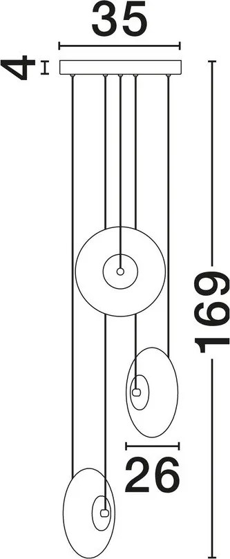 Matně černé skleněné LED stmívatelné závěsné svítidlo ø 35 cm Ballet – Nova Luce