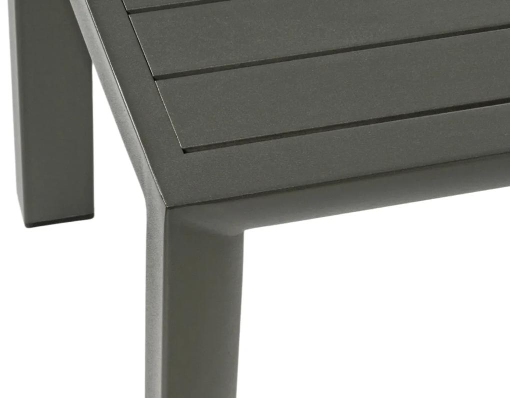 Antracitově šedý kovový zahradní stolek Bizzotto Cruise 40 x 40 cm