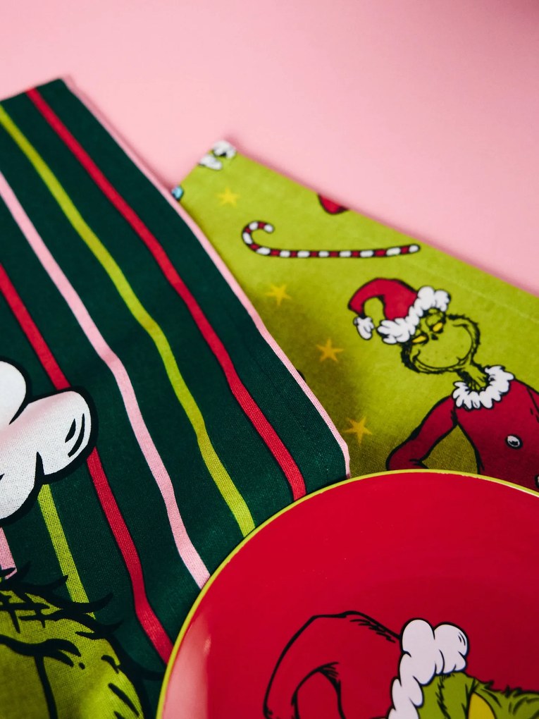 Sinsay - Vánoční kuchyňské utěrky Grinch 2 pack - vícebarevná