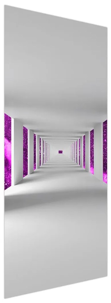 Fototapeta na dveře - Tunel s fialovým nebem (95x205cm)